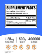 1.25 mg chromium supplement for health