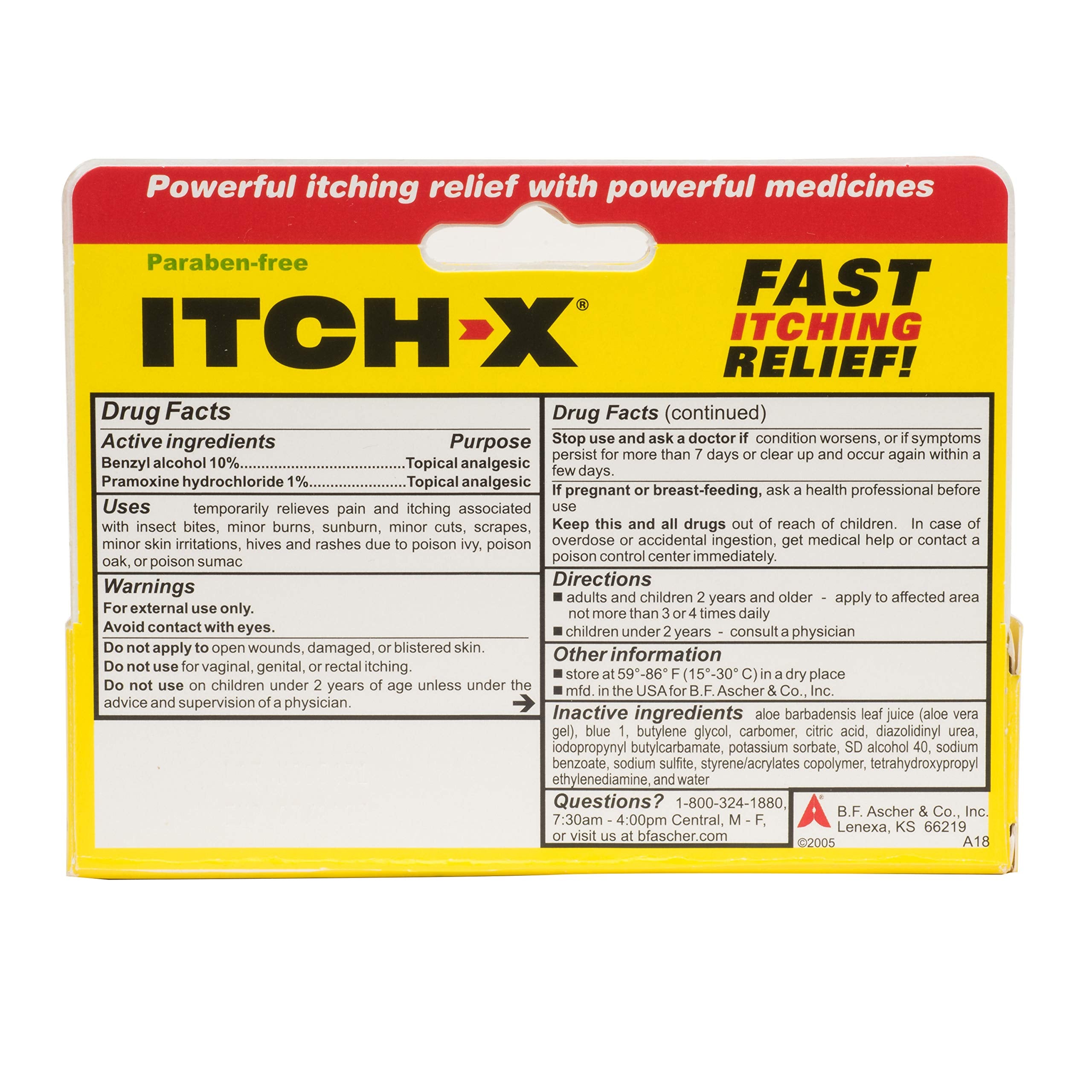 1.25 oz Itch-x gel for relief