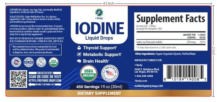 1 Body iodine for energy boost