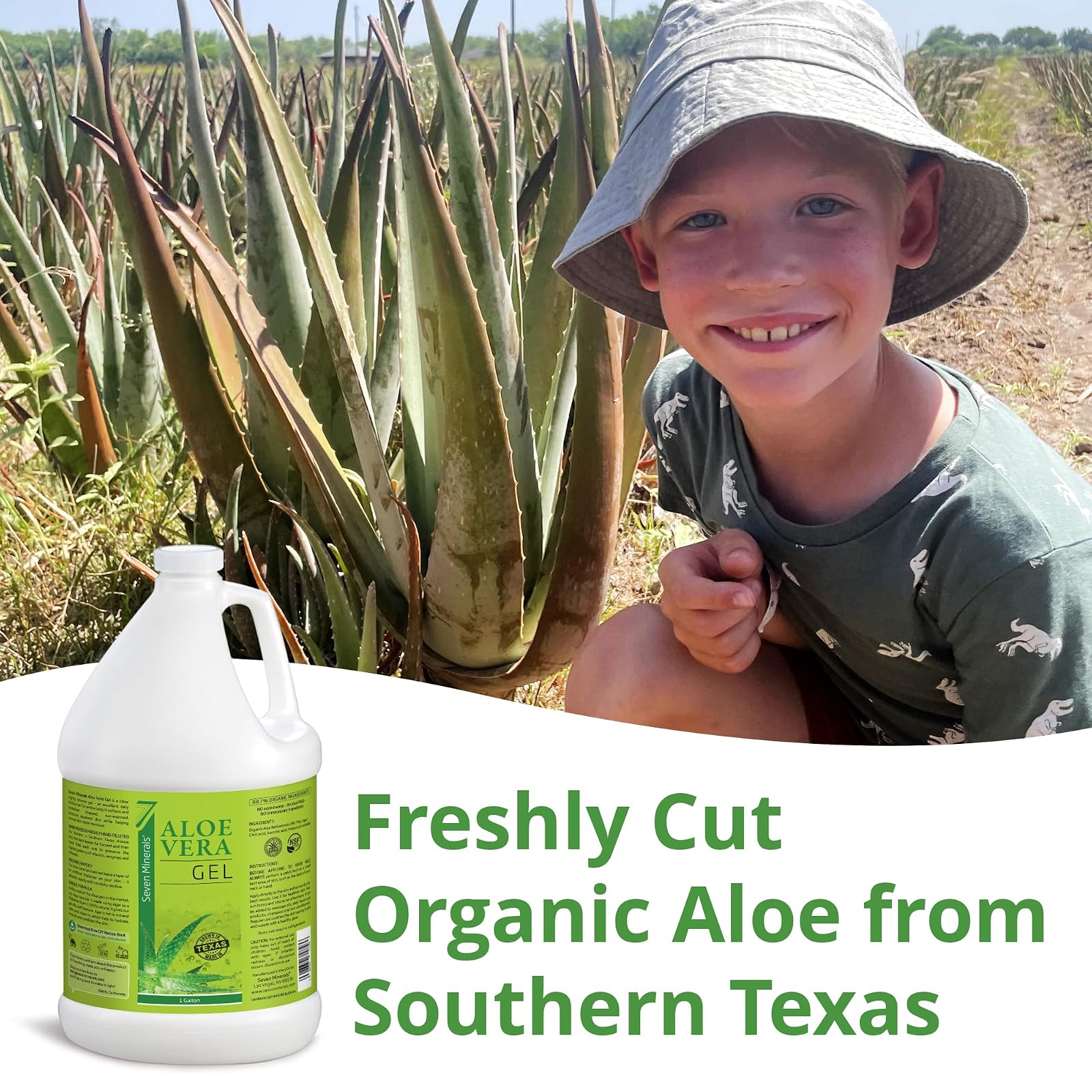 1 gallon Aloe Vera gel for soothing sunburn