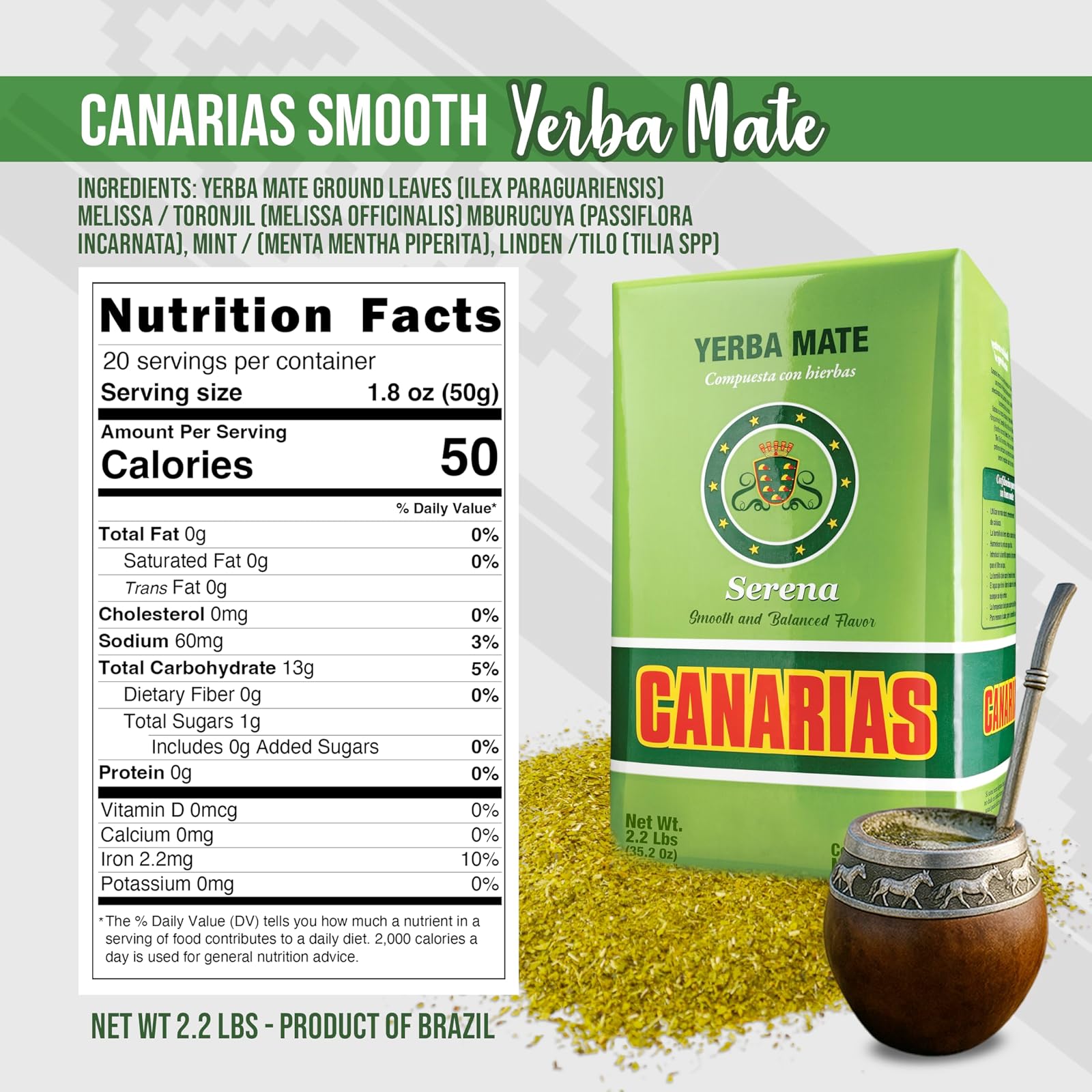 1 kg Canarias herbal tea pack