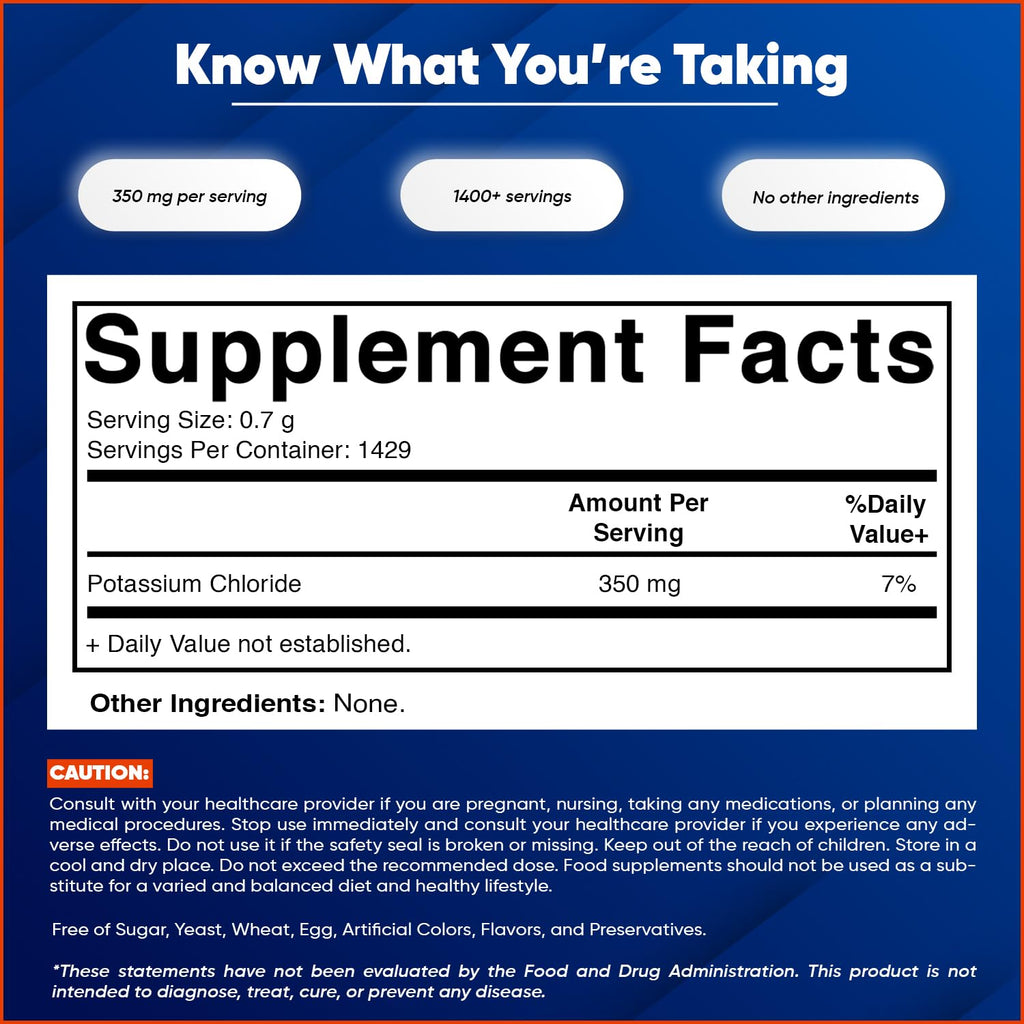 1 kg potassium chloride for health