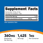 1 kg potassium chloride for muscle function