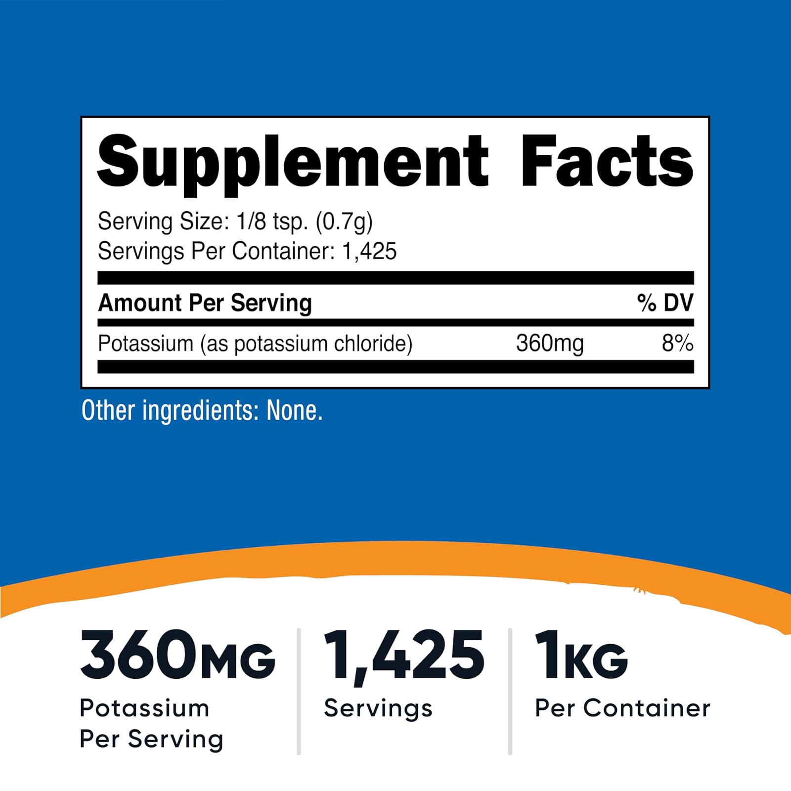 1 kg potassium chloride for muscle function