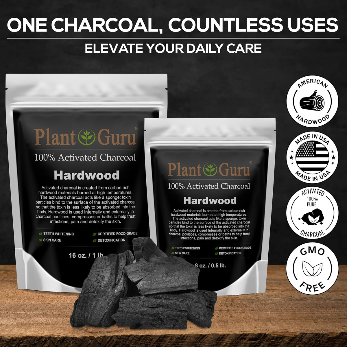 1 lb jar of charcoal powder
