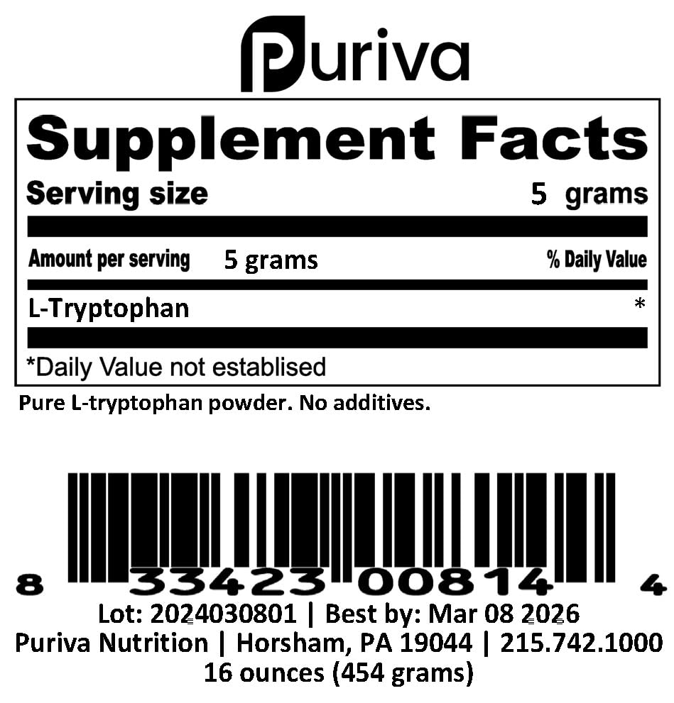 1 lb L-Tryptophan for muscle relaxation