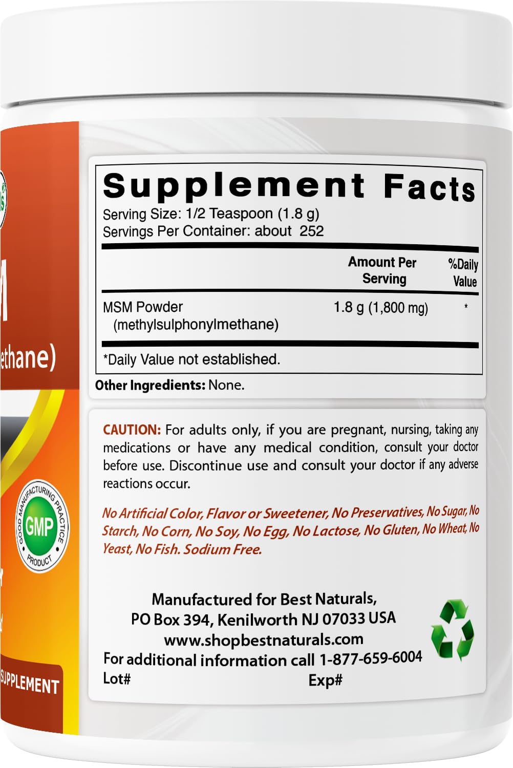 1 lb MSM powder for daily use