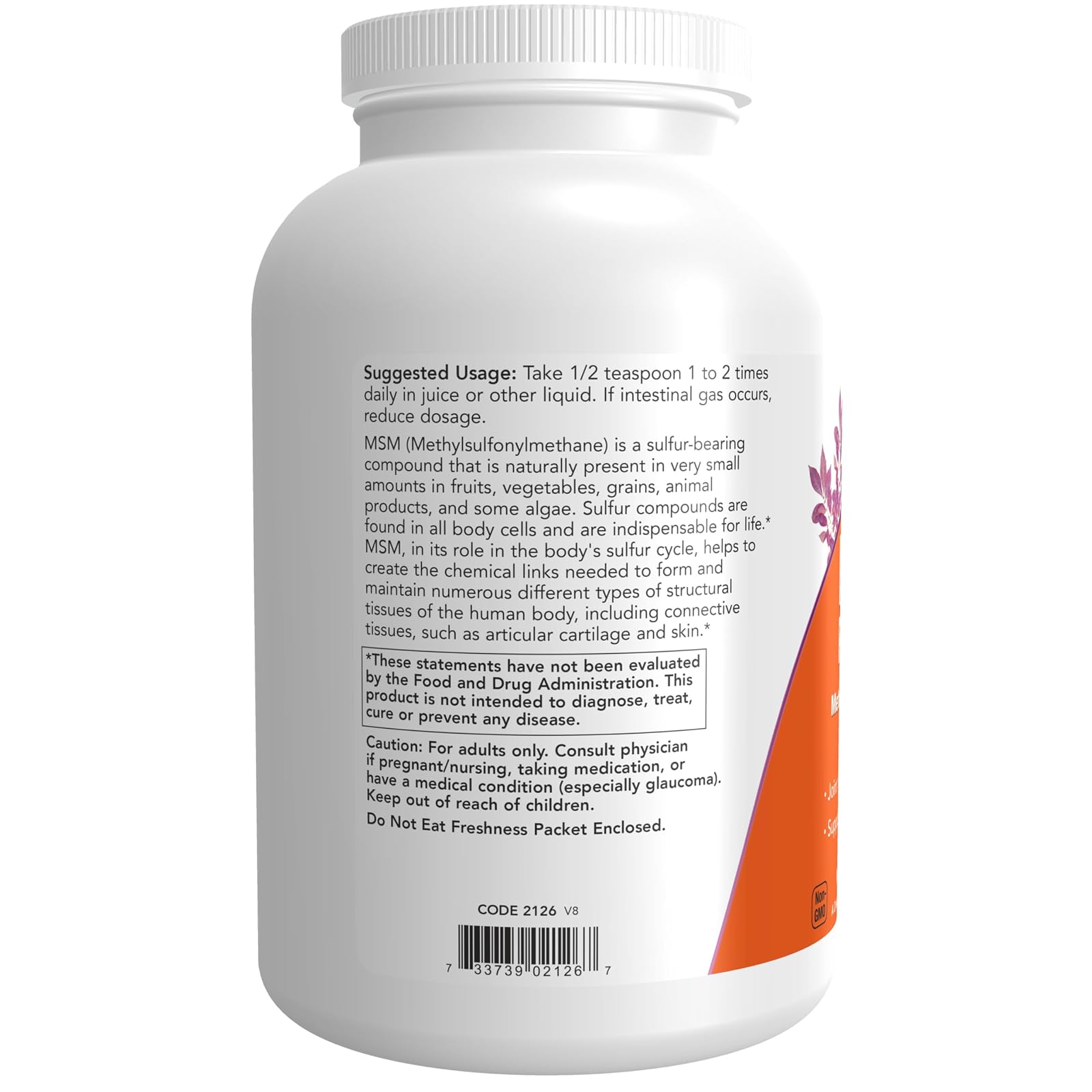 1 lb MSM powder for inflammation relief