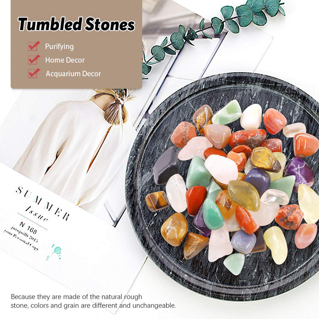 1 lb of natural tumbled stones