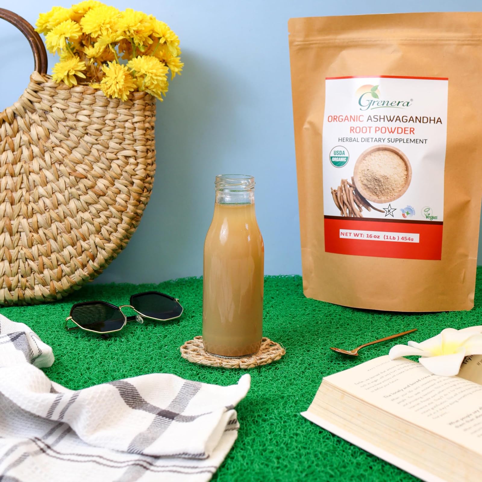1 lb organic ashwagandha for energy