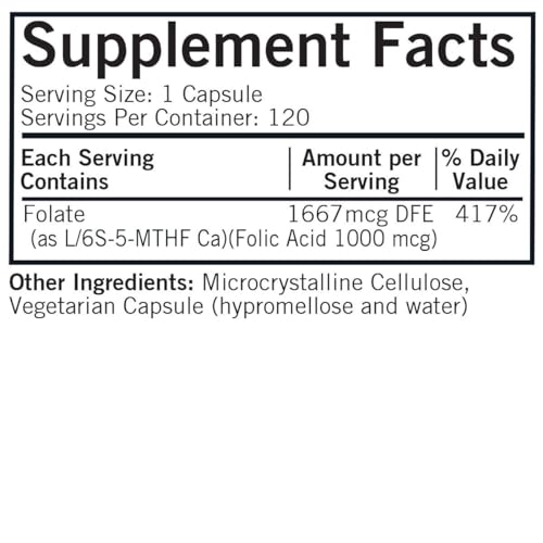 1 mg 5-MTHF capsules for health