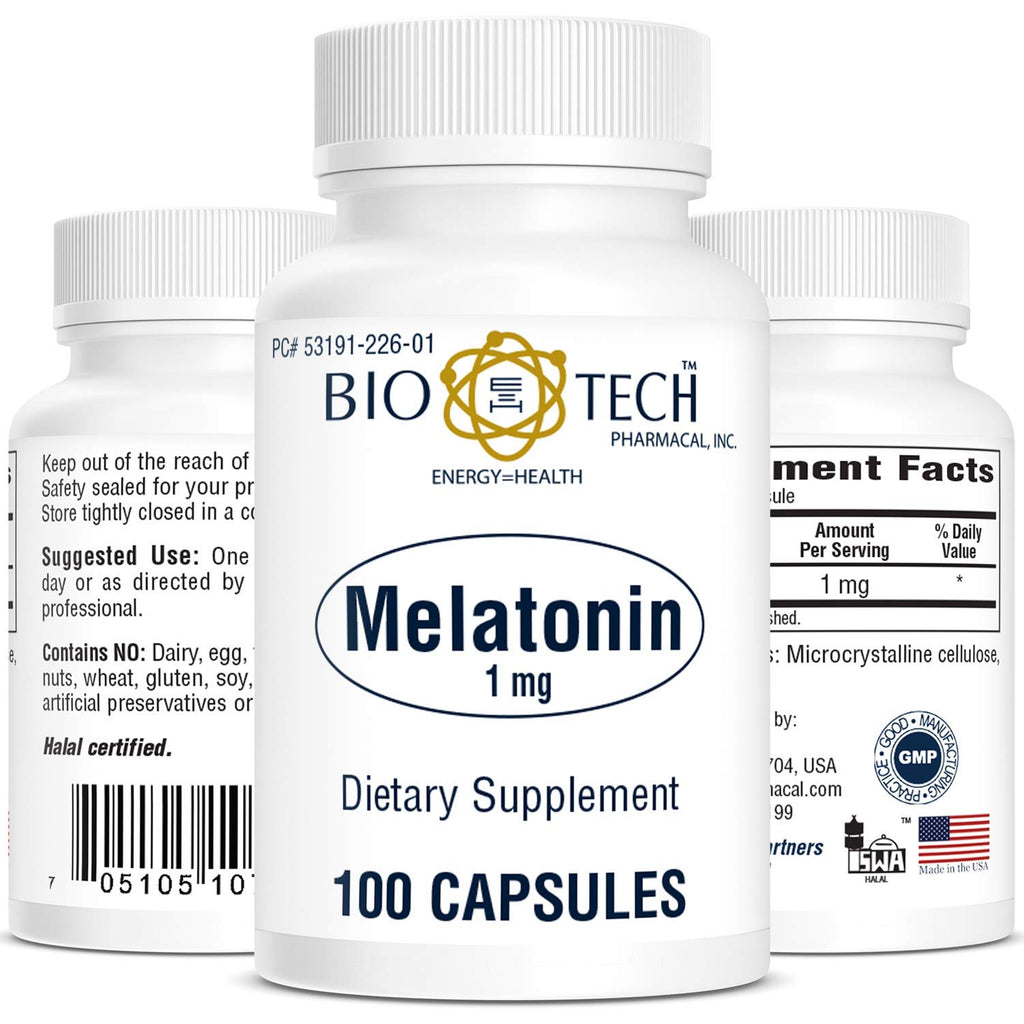 1 mg melatonin capsules for restful sleep