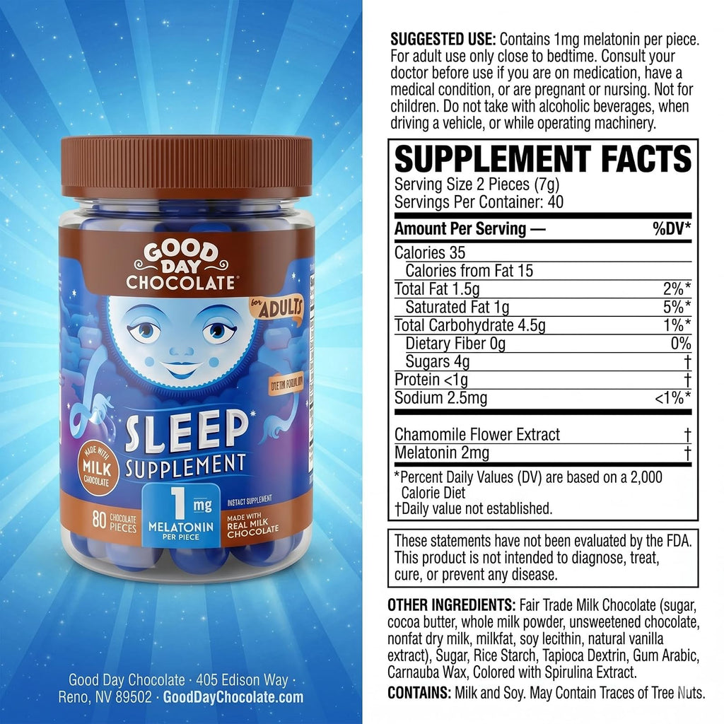1 mg melatonin chocolate for relaxation
