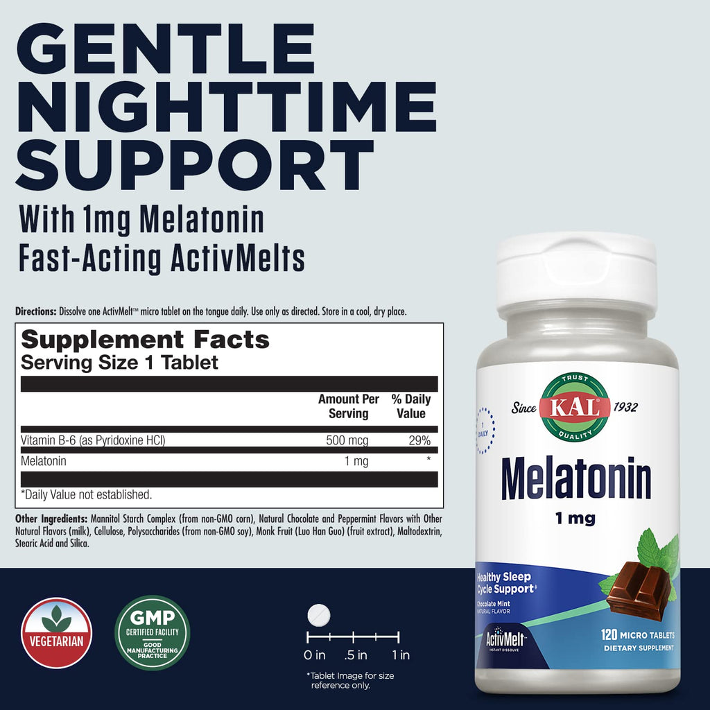 1 mg Melatonin for better sleep