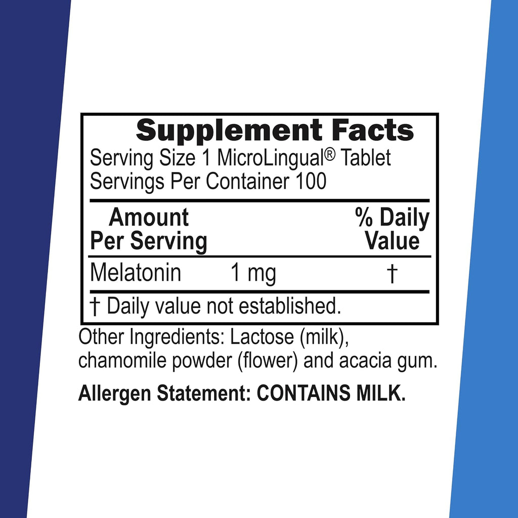 1 mg melatonin sublingual tablets