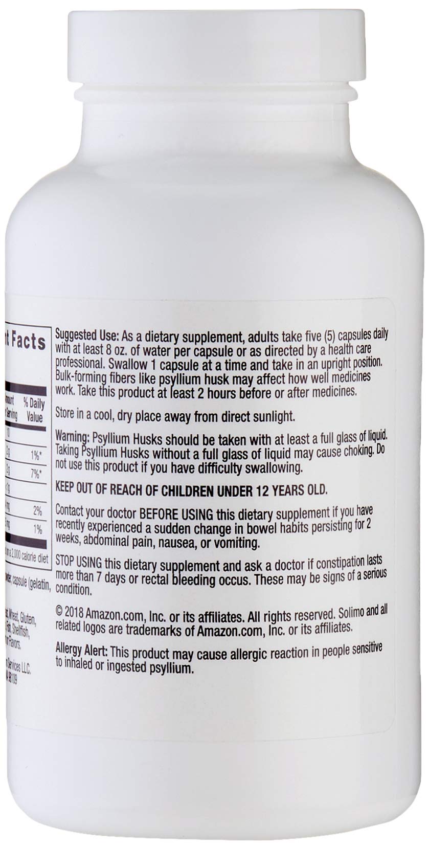 1 month supply psyllium capsules