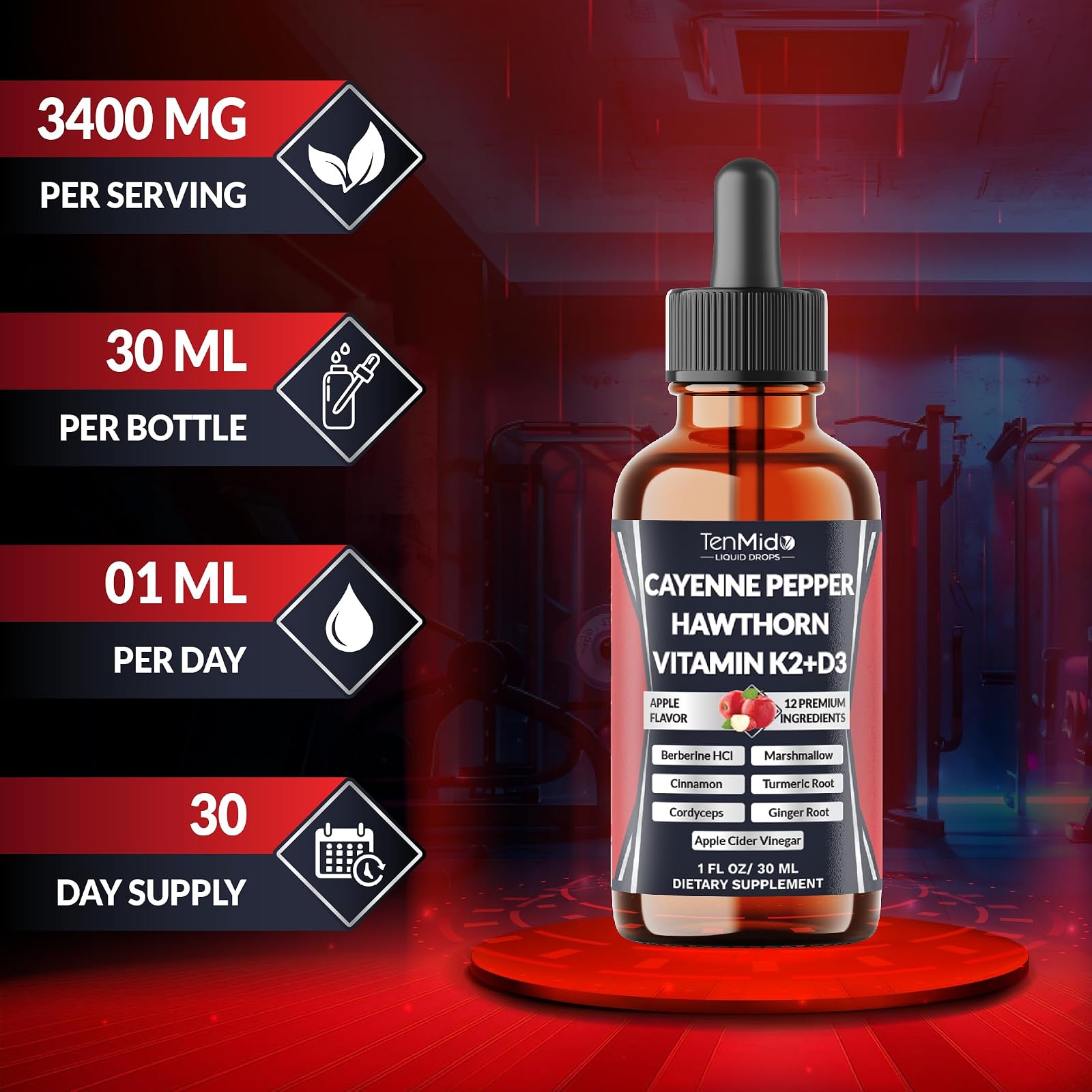 1 oz cayenne liquid supplement