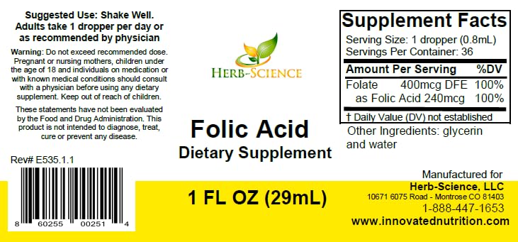 1 oz folate & folic acid drops