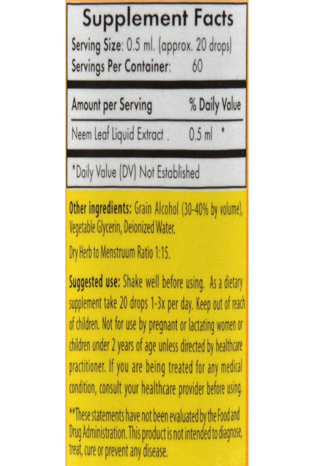 1 oz Neem extract for natural health