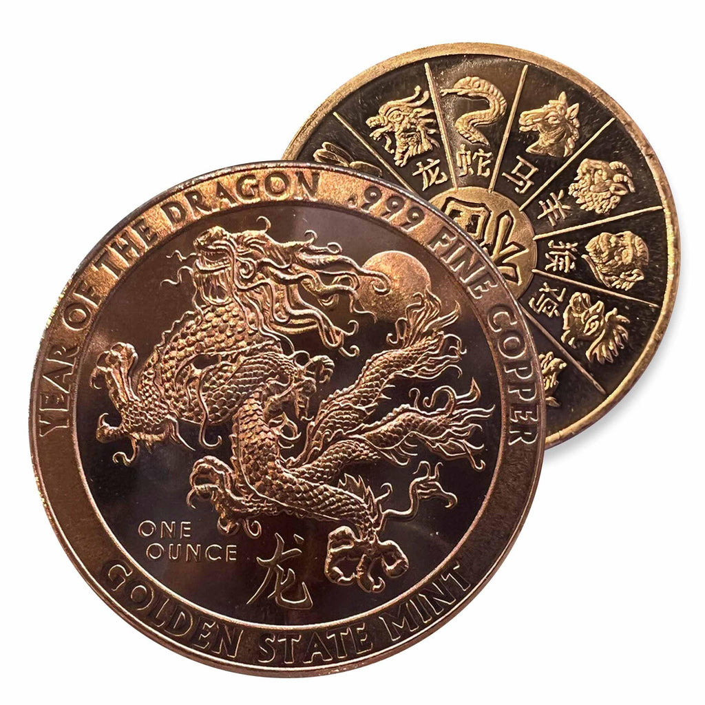 1 oz Year of the Dragon copper coin