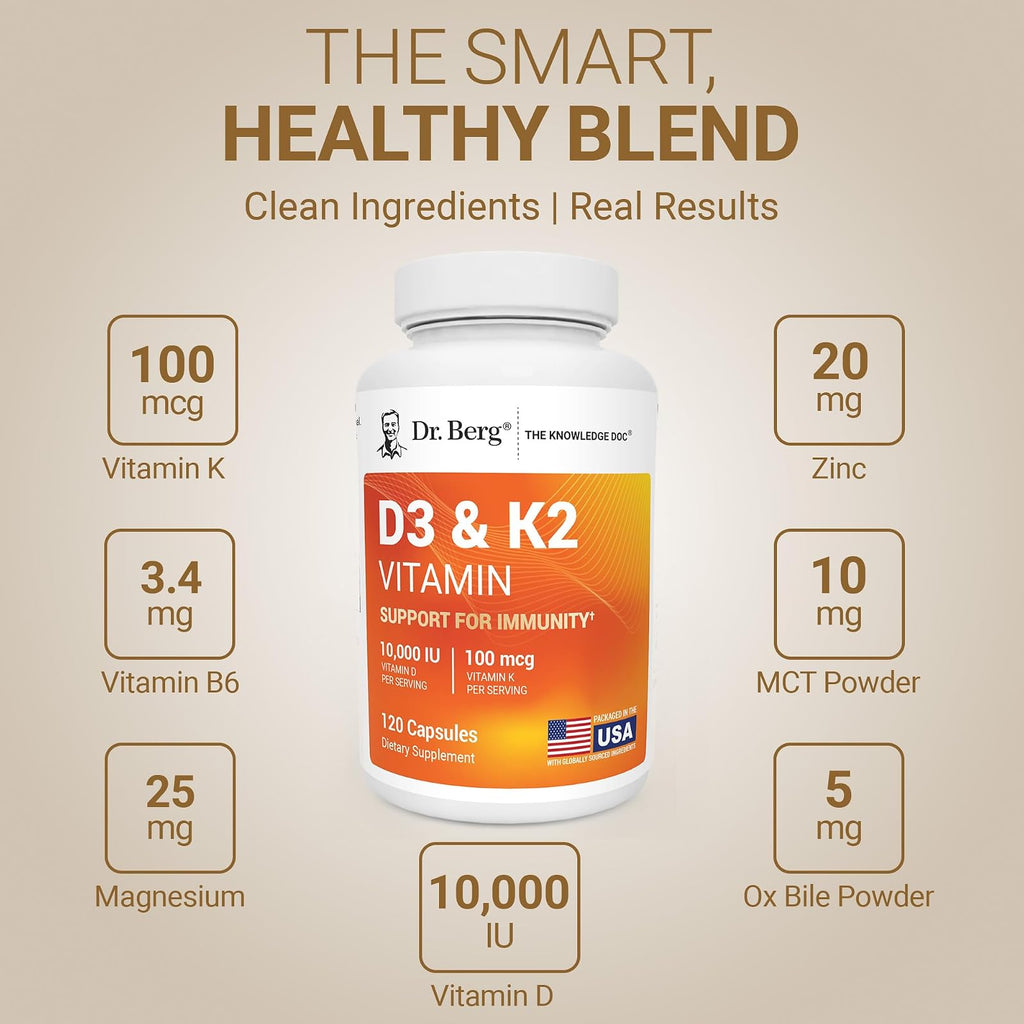 10,000 IU vitamin D3 K2 dosage