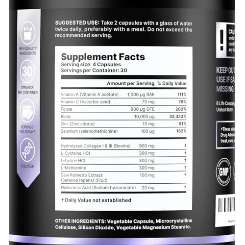 10,000 mcg biotin capsules