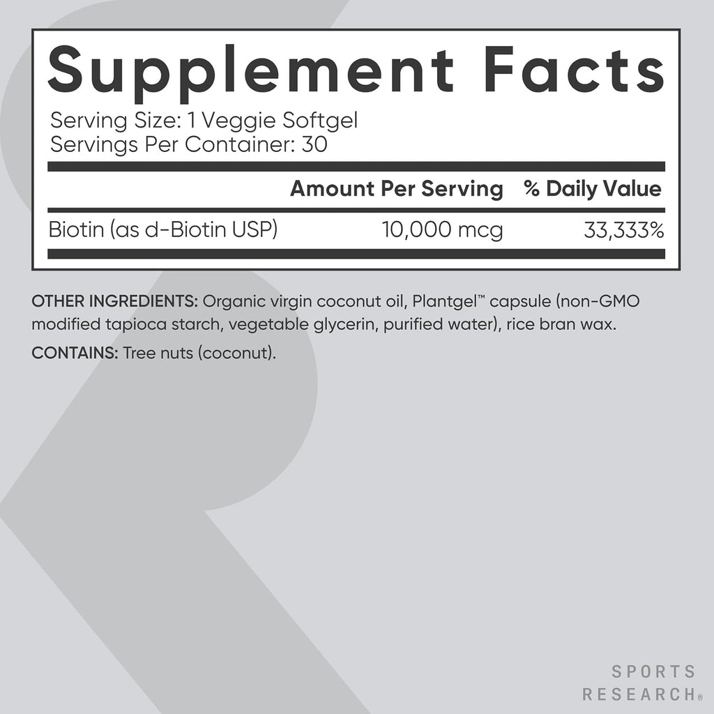 10,000 mcg biotin for energy
