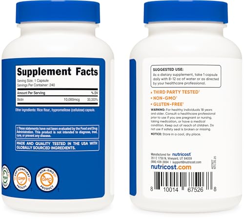 10,000 mcg biotin for nails