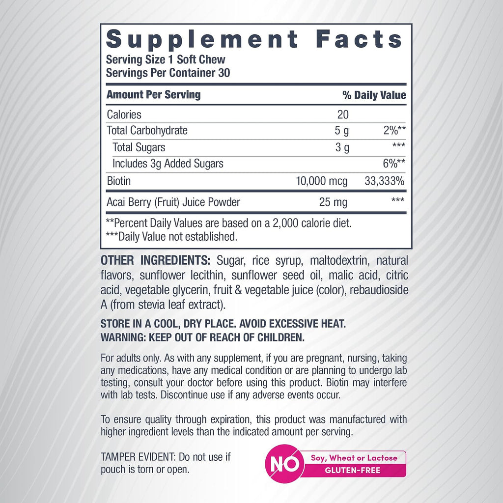 10,000 mcg biotin for stronger nails