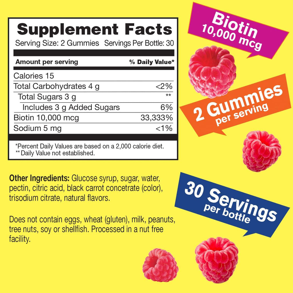 10,000 mcg biotin gummies for nails