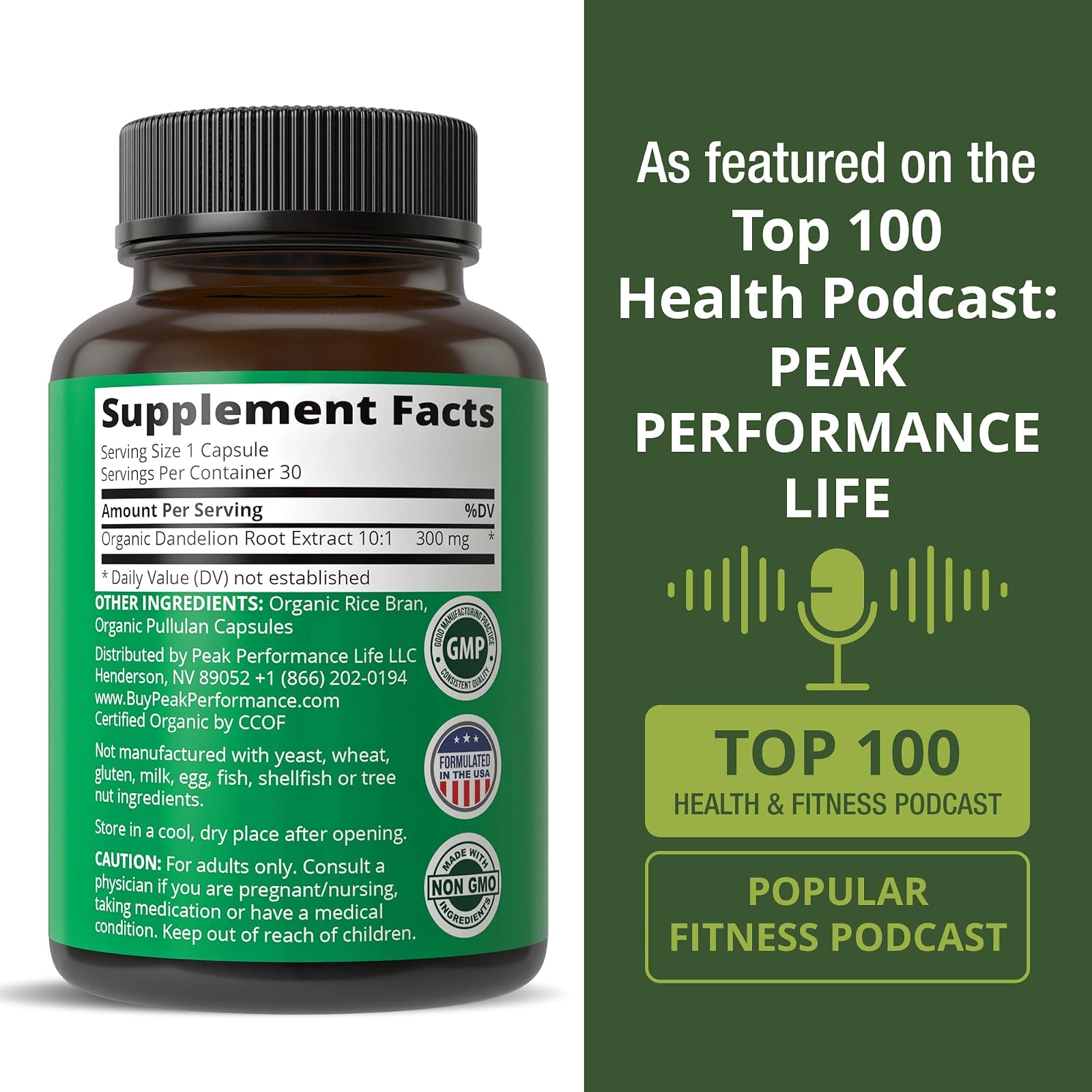 10:1 dandelion root potency capsules