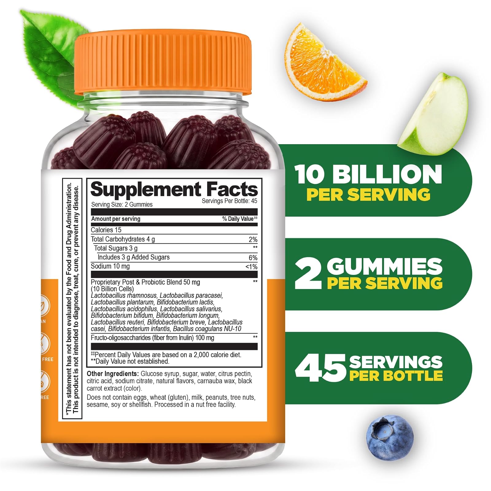 10 billion CFU probiotic gummies