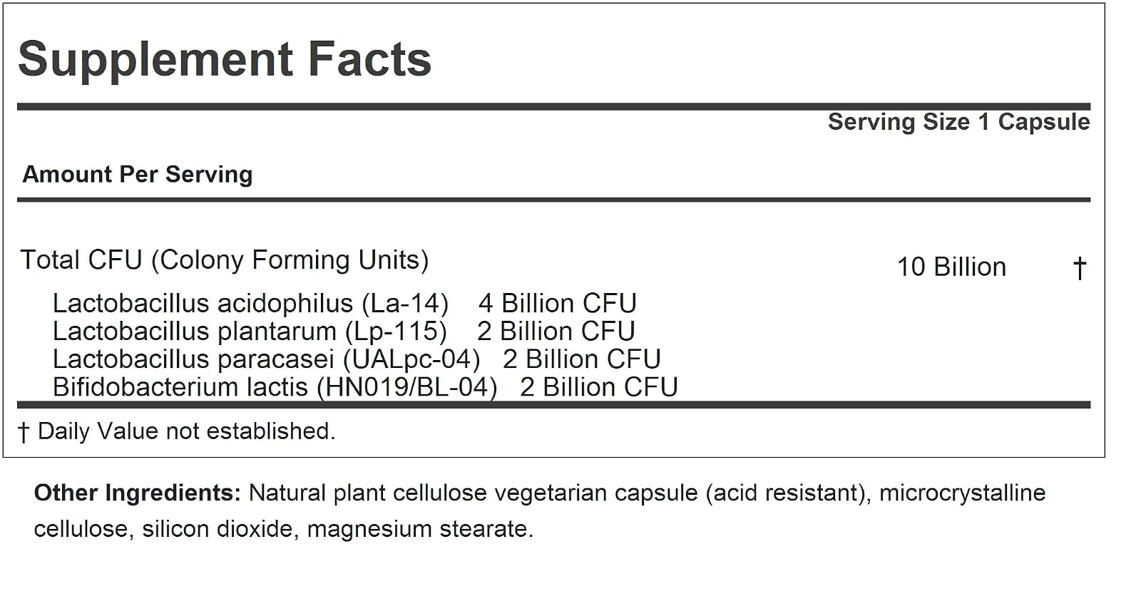 10 billion CFU probiotics for gut health