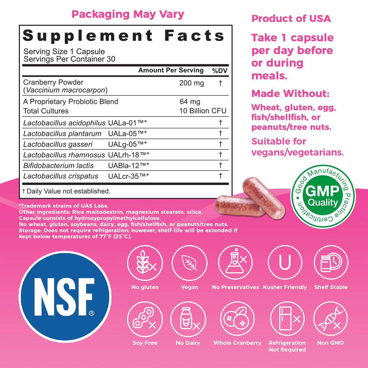 10 billion CFU probiotics for women