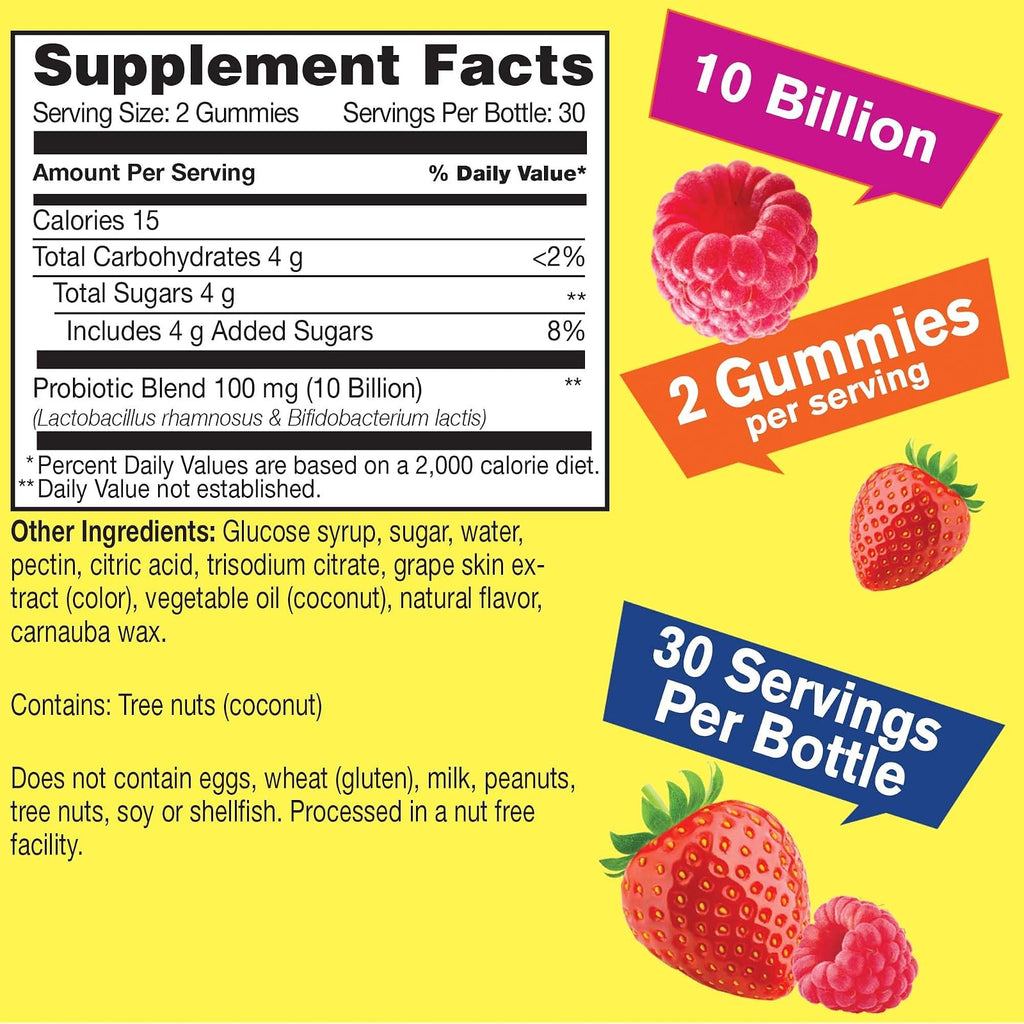 10 billion CFUs probiotic gummies for women