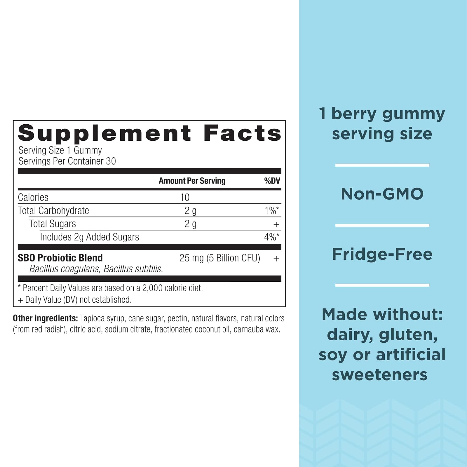 10 billion CFUs probiotic support