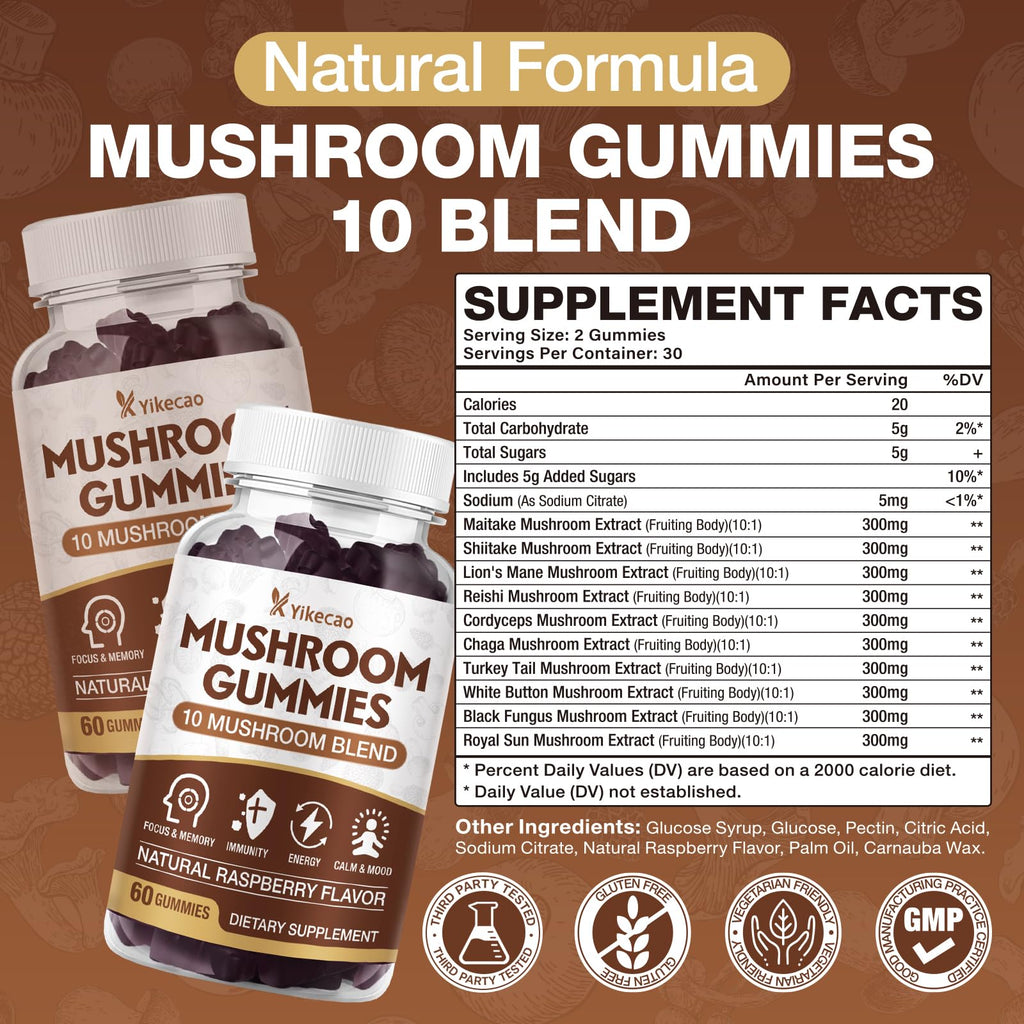 10 blend mushroom supplement for vitality