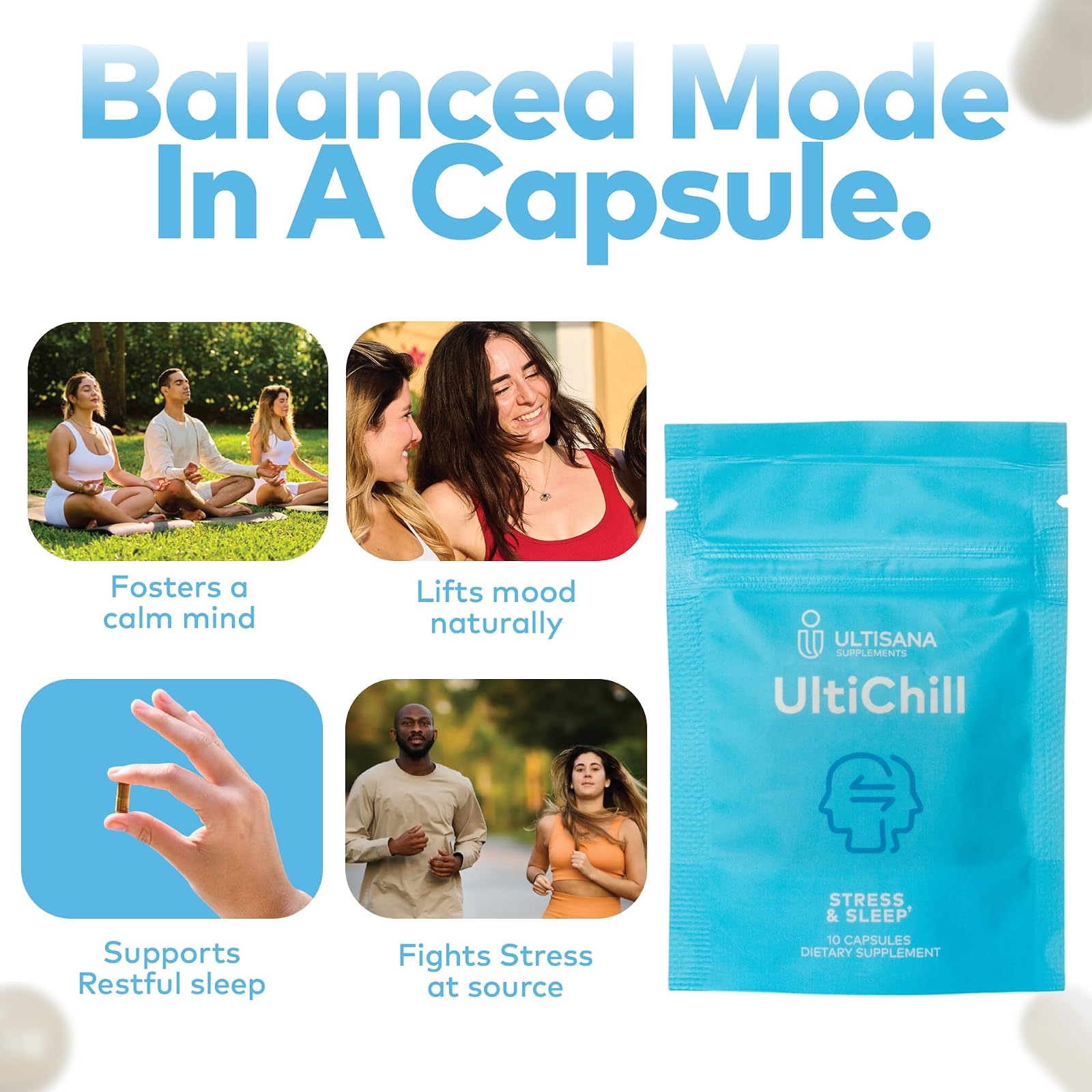 10 capsules for daily stress relief