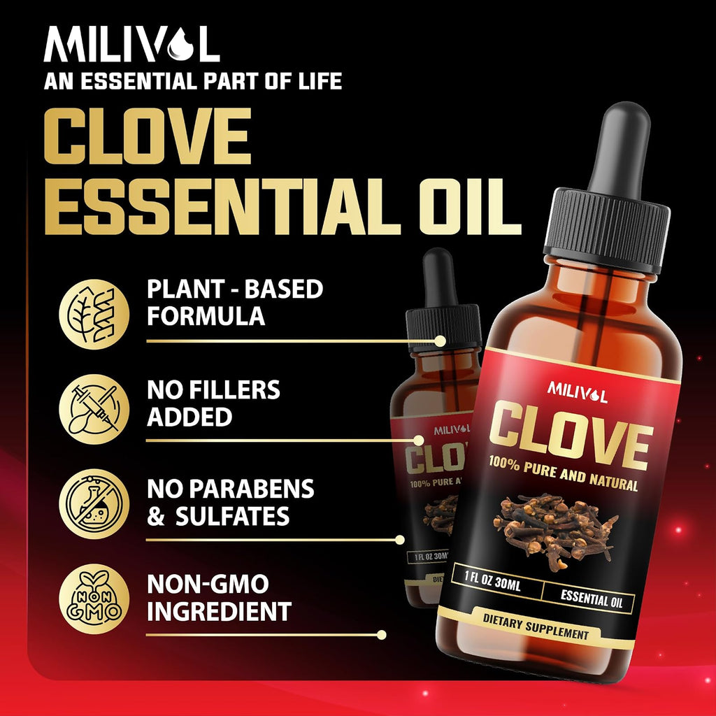 10% clove oil for soothing relief