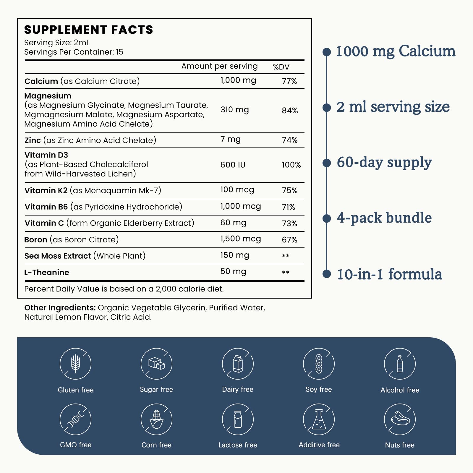 10-in-1 calcium liquid formula