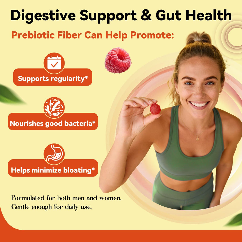 10-in-1 fiber gummies for gut health