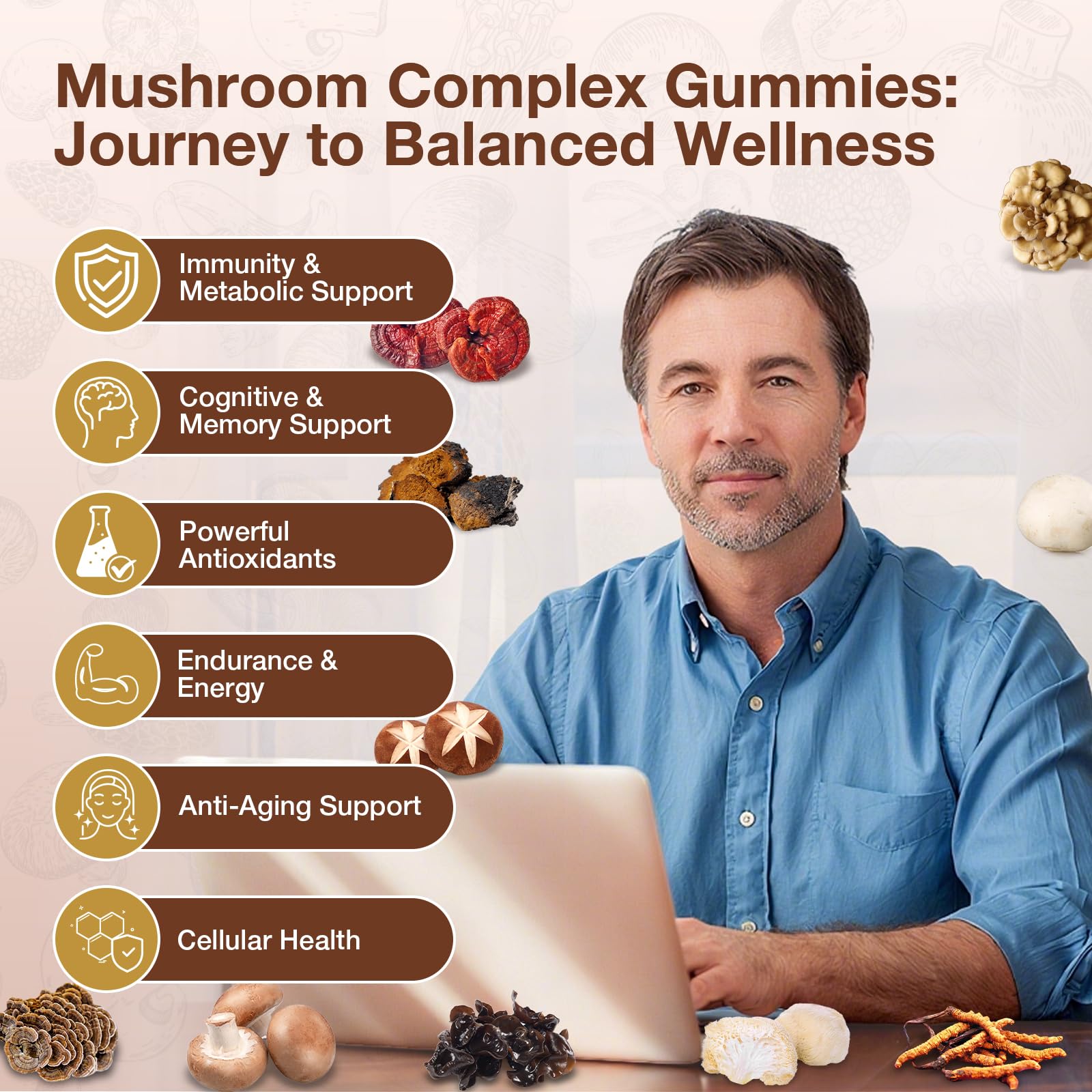 10-in-1 mushroom gummies for immunity