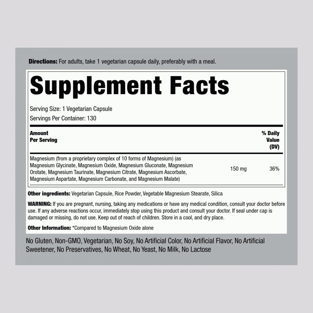 10-in-one magnesium formula for energy
