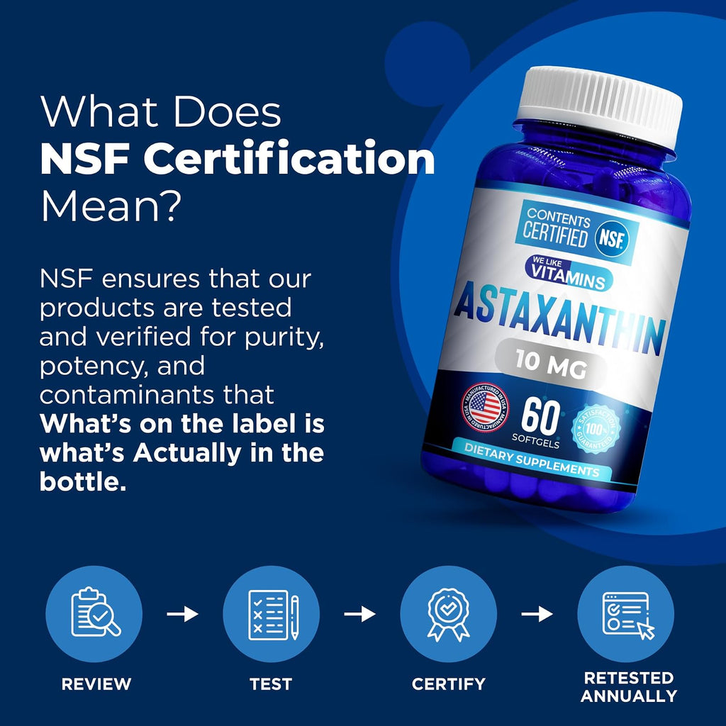 10 mg Astaxanthin antioxidant benefits