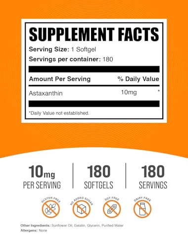 10 mg Astaxanthin softgels for health