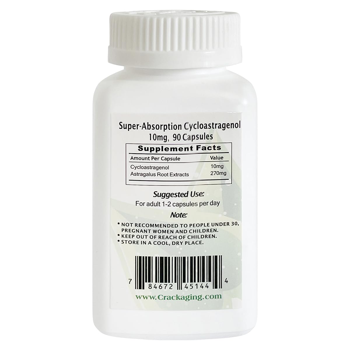 10 mg cycloastragenol herbal supplement