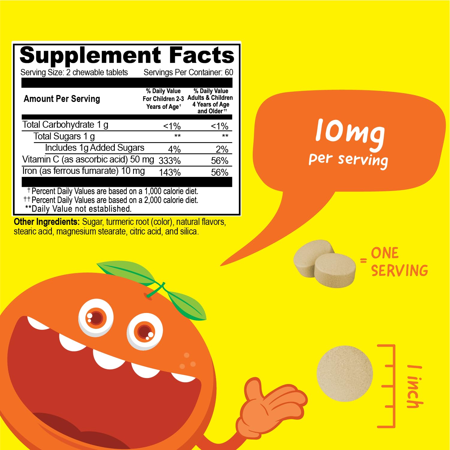 10 mg iron bisglycinate for children