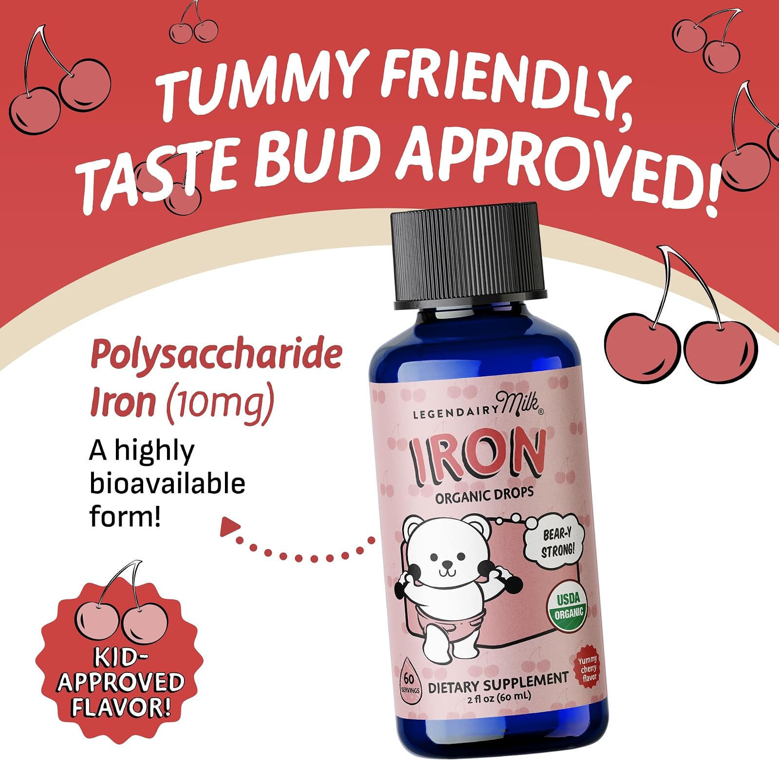 10 mg iron per serving