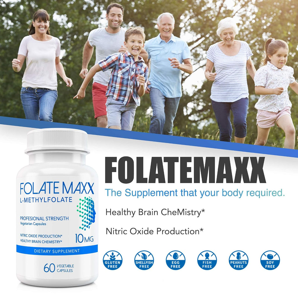 10 mg L-Methylfolate capsules for energy