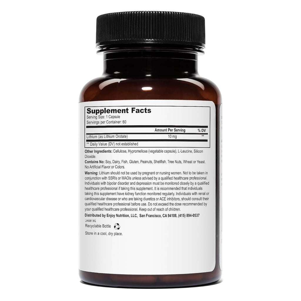 10 mg Lithium Orotate trace mineral supplement
